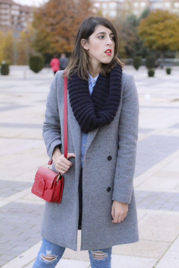 Abrigo Gris largo Zara - Básico de armario de invierno