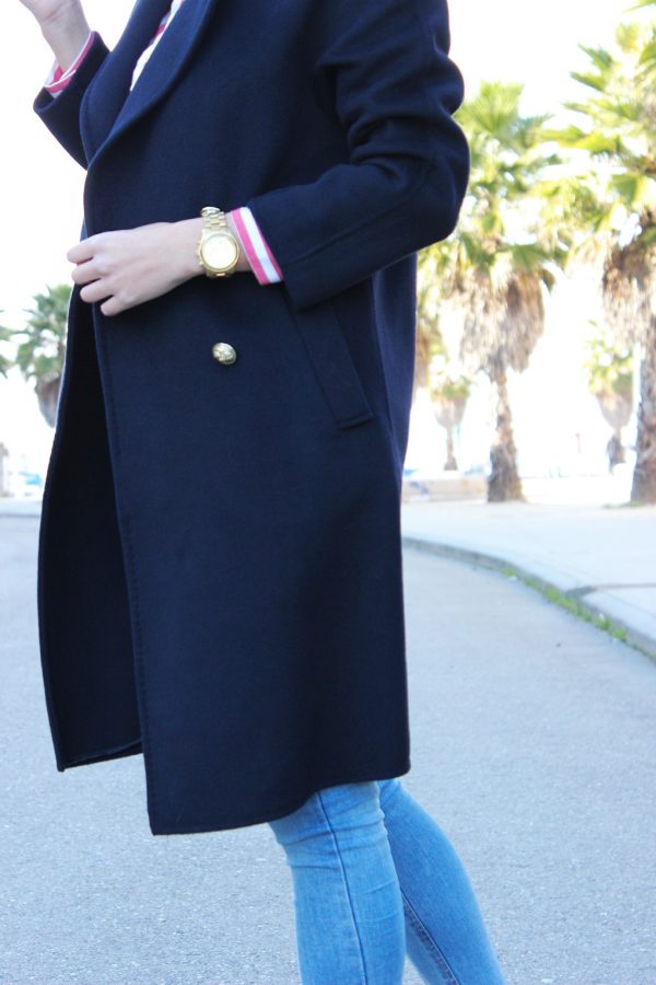 Abrigo largo azul marino ¿Cómo combinarlo? - Blog Moda